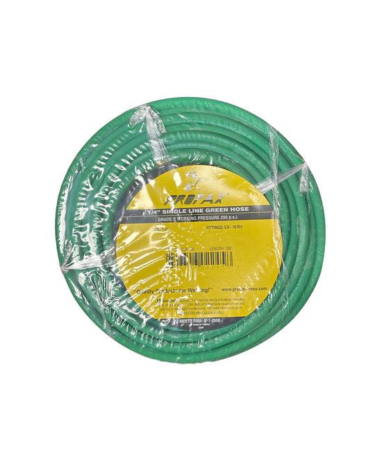 1/4 SINGLE LINE GREEN HOSE 10' – Texas Arc Welding Supply